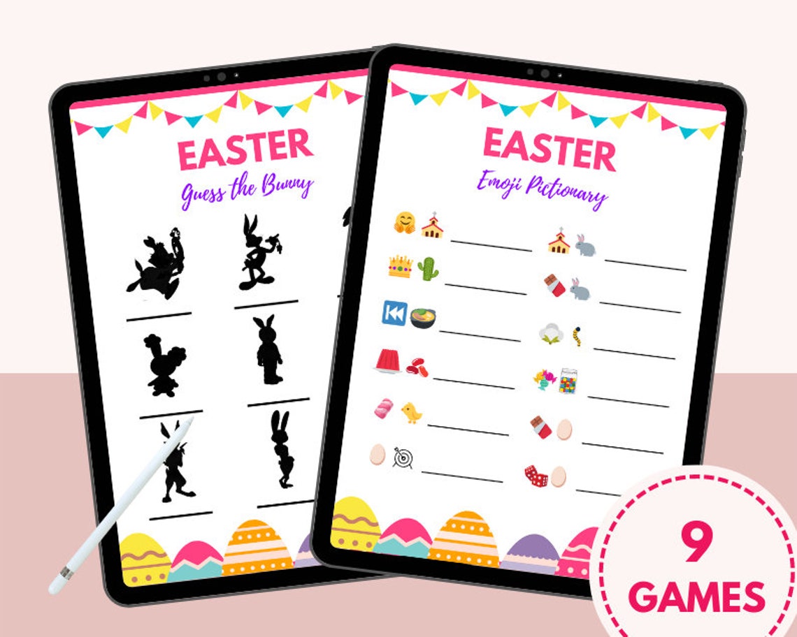 Easter Party Games Bundle, Easter Emoji Pictionary, Easter Bunny Quiz ...