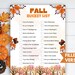 Fall Bucket List Game, Printable Autumn Checklist, Editable Fall Bucket ...