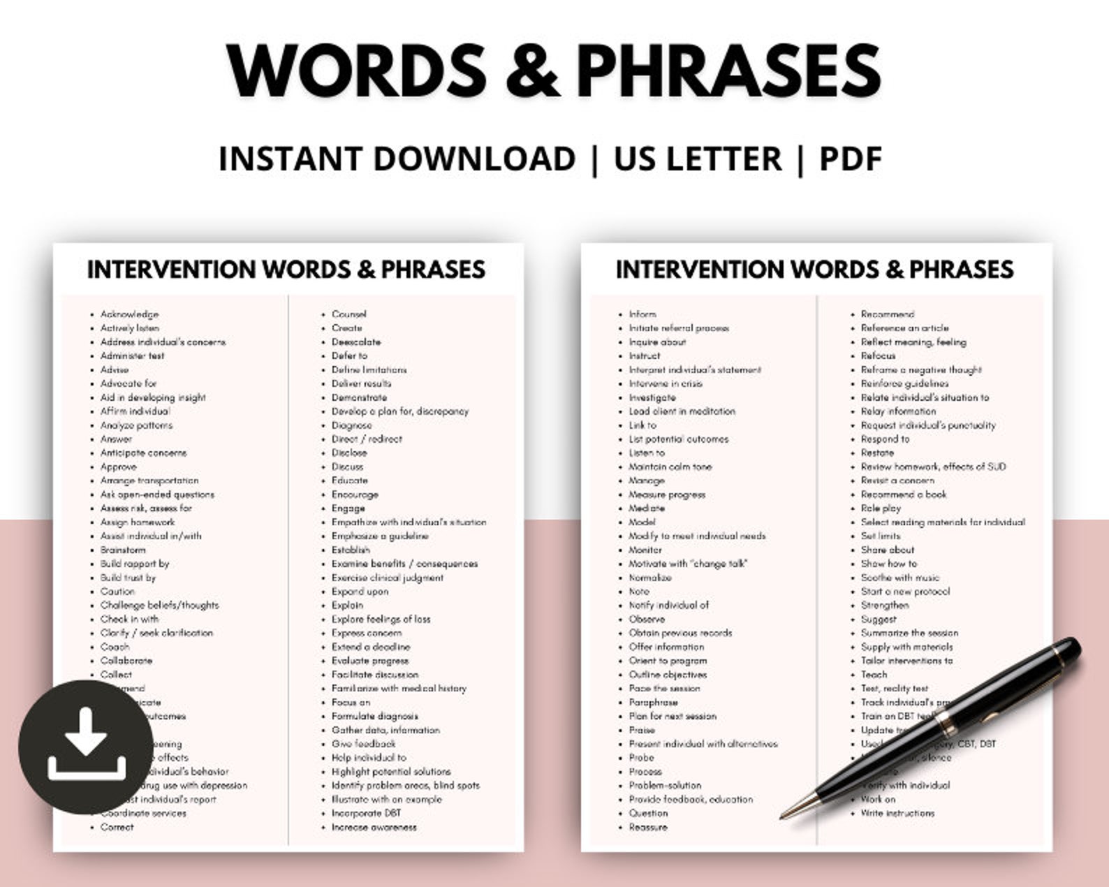 Therapeutic Interventions, Therapy Intervention List, Therapist Cheat ...