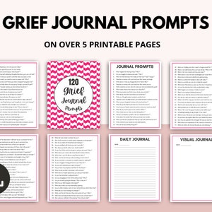 120 Grief Journal Prompts, Self Care Journal, Grief and Loss Journal ...