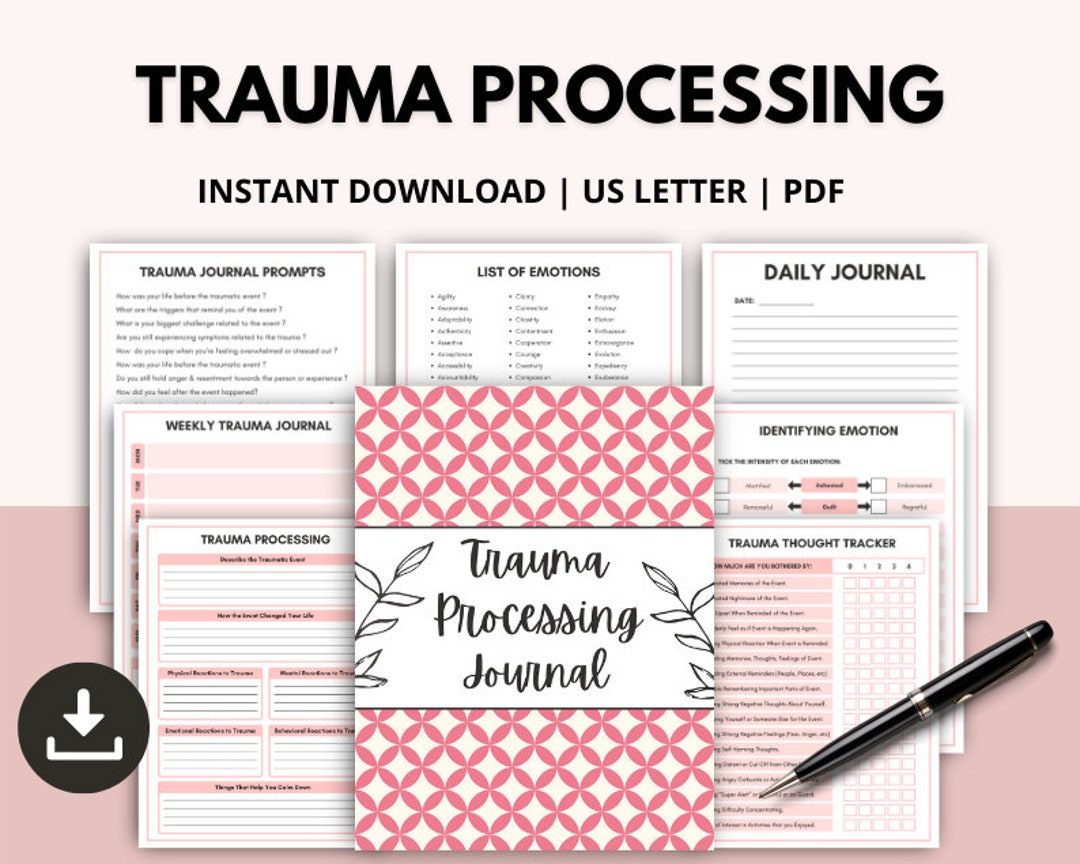 Trauma Processing Journal, Daily Thought Processing Tracker for Self ...