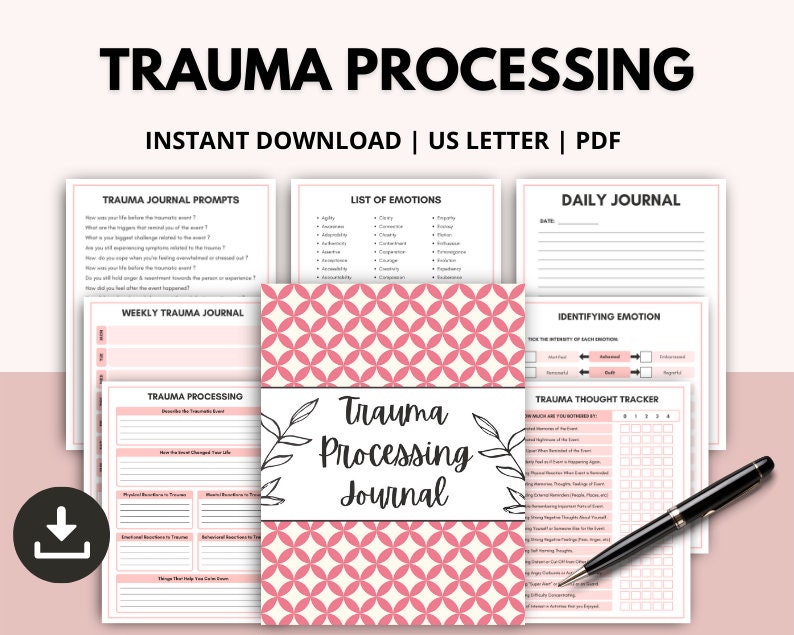 Trauma Processing Journal, Daily Thought Processing Tracker for Self ...