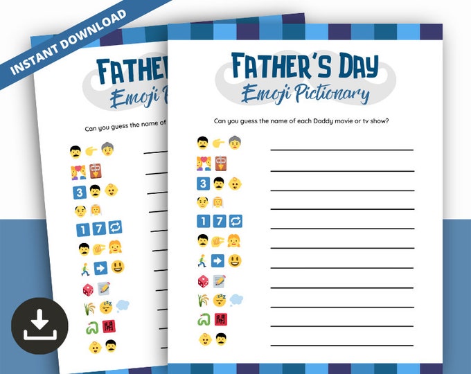 Father’s Day Emoji Pictionary Game, Daddy Emoji Quiz, Daddy Movie ...