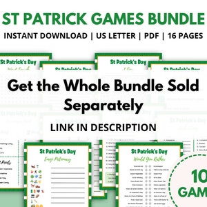 St Patrick Day Scavenger Hunt Game, St Patty’s Treasure Hunt, Irish ...