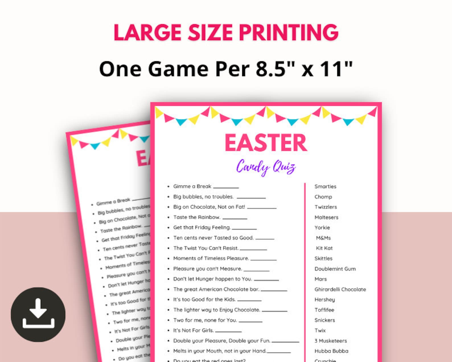 Easter Candy Quiz Game, Printable Guess the Candy Quiz, Fun Easter ...