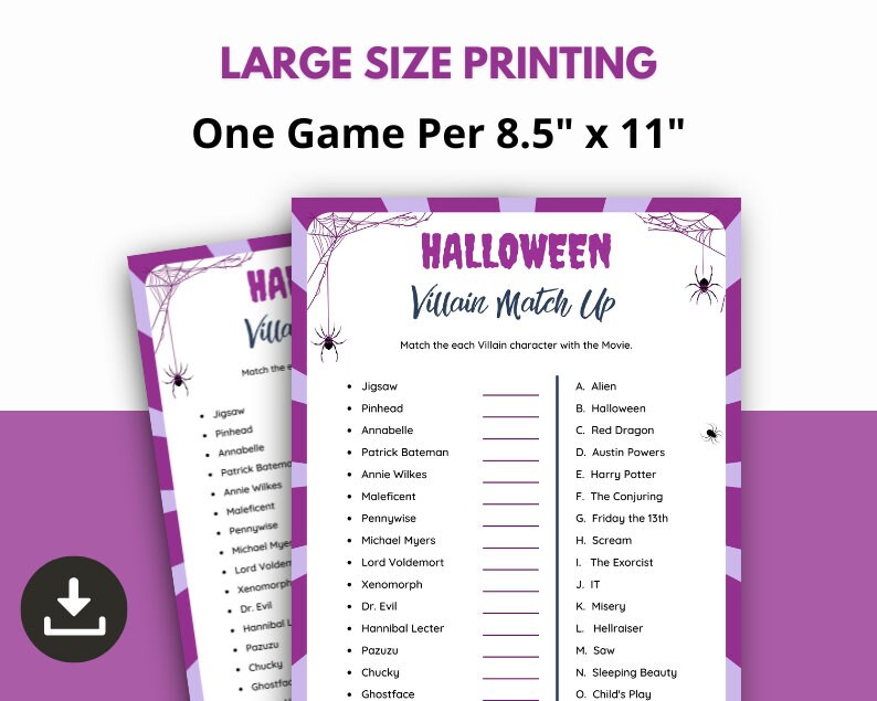 Halloween Villain Match up Quiz, Halloween Movie Quiz, Scary Movie ...