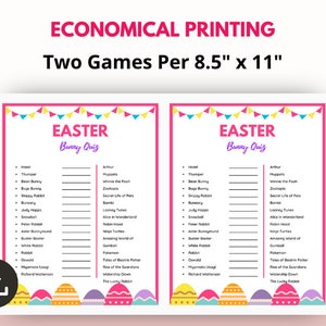 Easter Bunny Quiz Game, Printable Guess the Bunny Quiz, Fun Easter ...