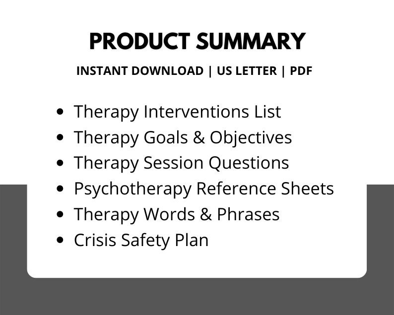 Therapist Bundle Therapy Intervention Therapy Goals Therapy - Etsy