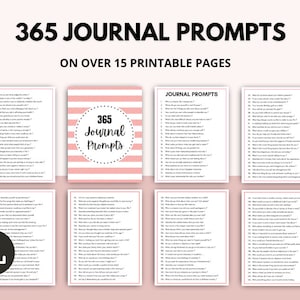 365 Journal Prompts, Daily Gratitude Journal Prompts, Digital Journal ...