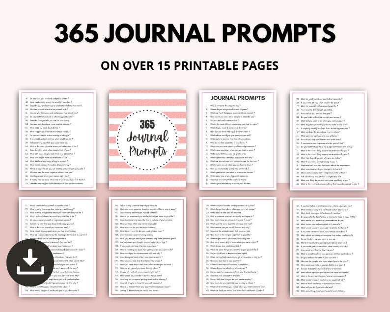 365 Journal Prompts Daily Gratitude Journal Prompts Digital - Etsy