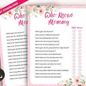 Who Knows Mommy Best Game, How Well You Know Mom Quiz, Would Mommy ...