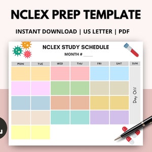 Nclex Study Schedule, NCLEX RN Study Plan, NCLEX Study Guide, Med Exam ...