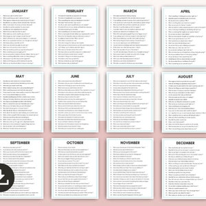 Monthly Journal Prompts, Wellness Journal, Writing Prompts ...