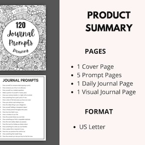 120 Drawing Journal Prompts, Visual Journal Prompts, Artwork Prompts ...