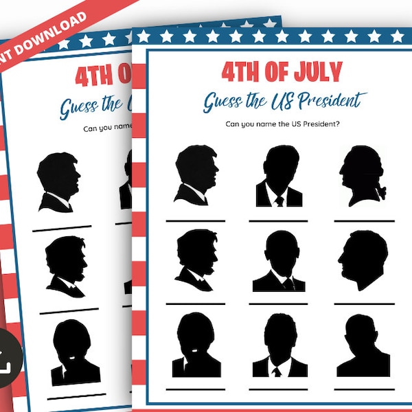 President Day Game - Etsy