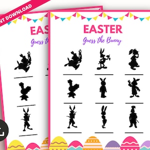 Guess the Bunny Game, Printable Bunny Movie and TV Show Quiz, Fun ...
