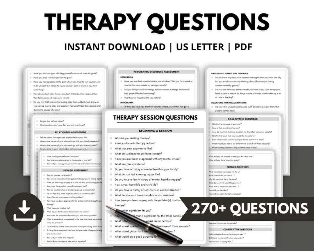 Therapy Session Questions, Counseling Questions, Open Ended Questions ...