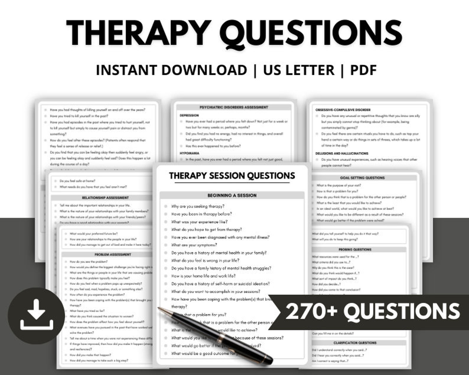 Therapy Session Questions, Counseling Questions, Open Ended Questions ...