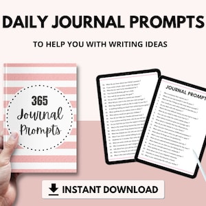 365 Journal Prompts, Daily Gratitude Journal Prompts, Digital Journal ...