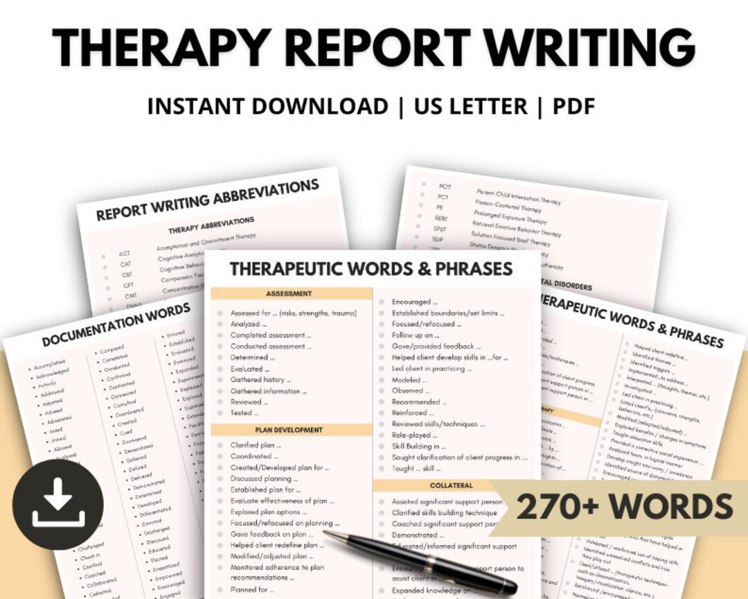 Therapeutic Intervention Words Phrases Therapy Abbreviations
