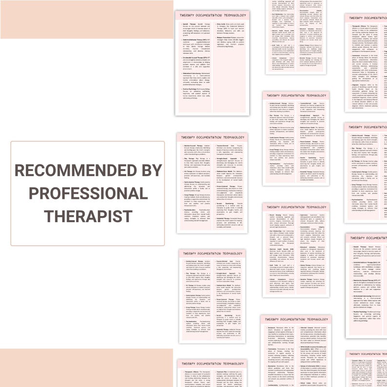 Therapy Documentation Terminology Guide - Essential Mental Health Terms ...