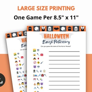 Halloween Emoji Pictionary Game, Scary Emoji Quiz, Halloween Movie ...