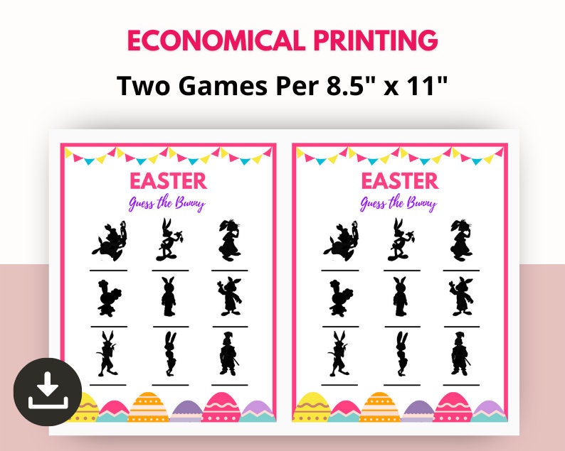 Guess the Bunny Game, Printable Bunny Movie and TV Show Quiz, Fun ...