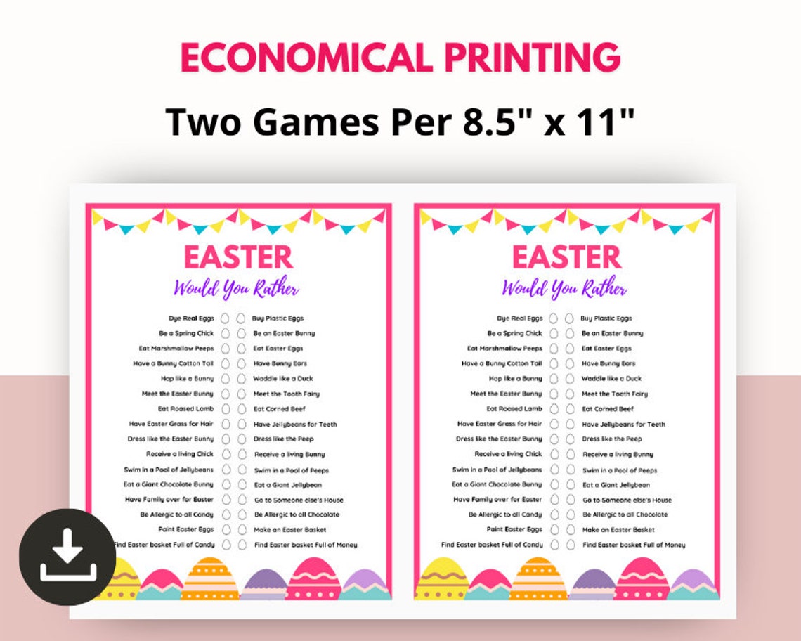 Easter Would You Rather Game, Easter This or That Quiz, Fun Easter ...
