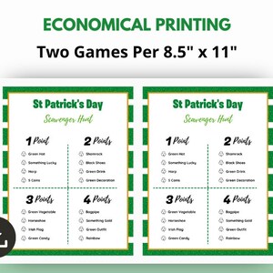 St Patrick Day Scavenger Hunt Game, St Patty’s Treasure Hunt, Irish ...
