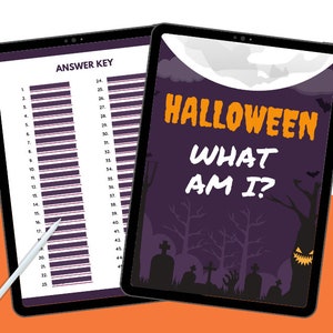 Halloween Riddles Game, Halloween What Am I Riddles, Printable ...