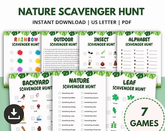 Nature/outdoor Kids Scavenger Hunt Rhyming Clues riddles - Etsy