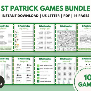 St Patrick Day Party Games Bundle, Emoji Pictionary, Irish Riddles, St ...