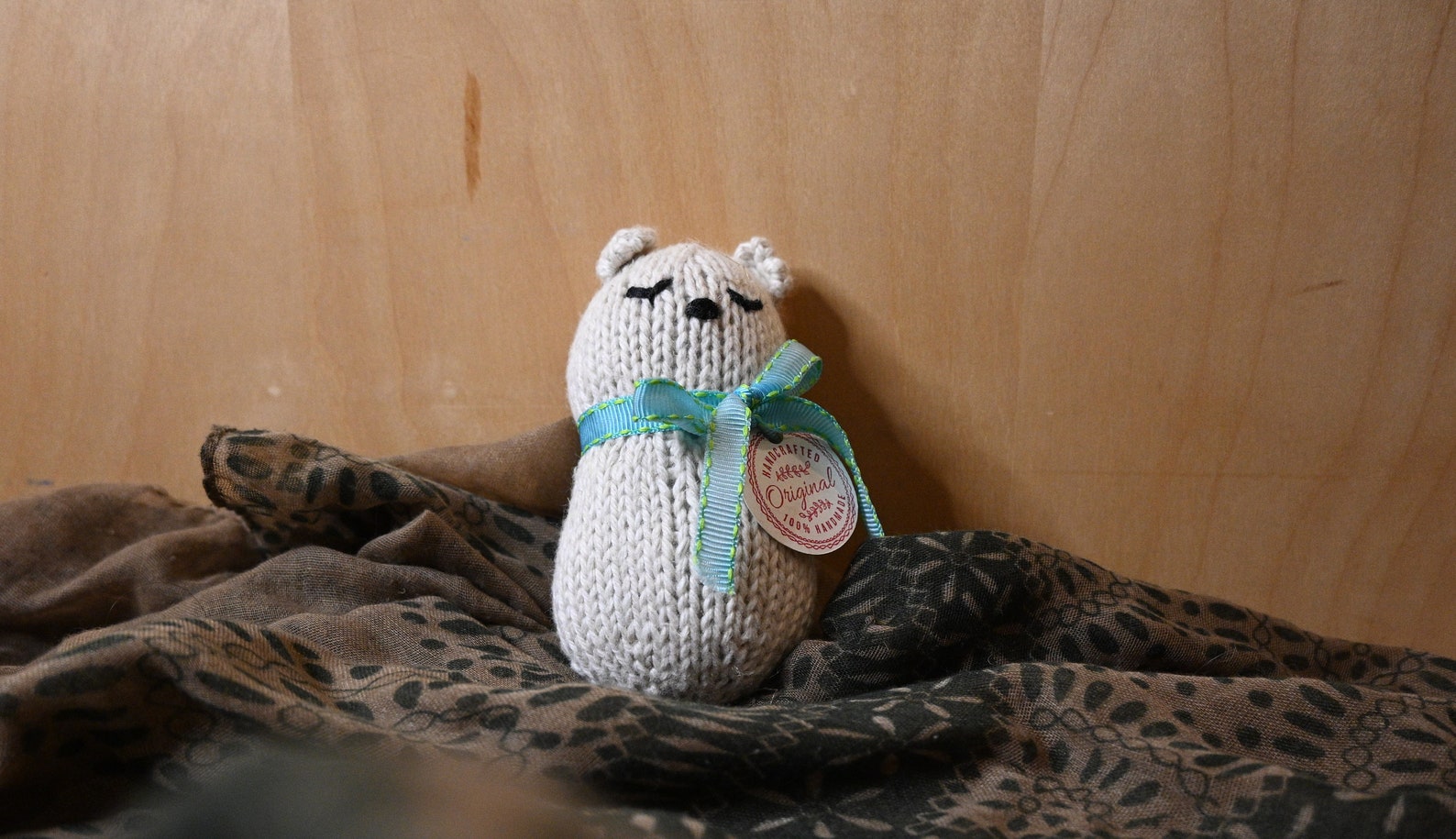 Cotton and Linen Marshmallow Bear Organic Cotton Toy, Baby Toy, Cuddle ...