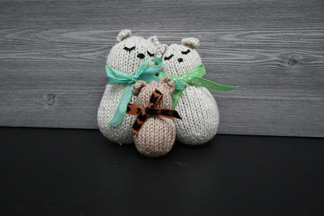 Cotton and Linen Marshmallow Bear Organic Cotton Toy, Baby Toy, Cuddle ...