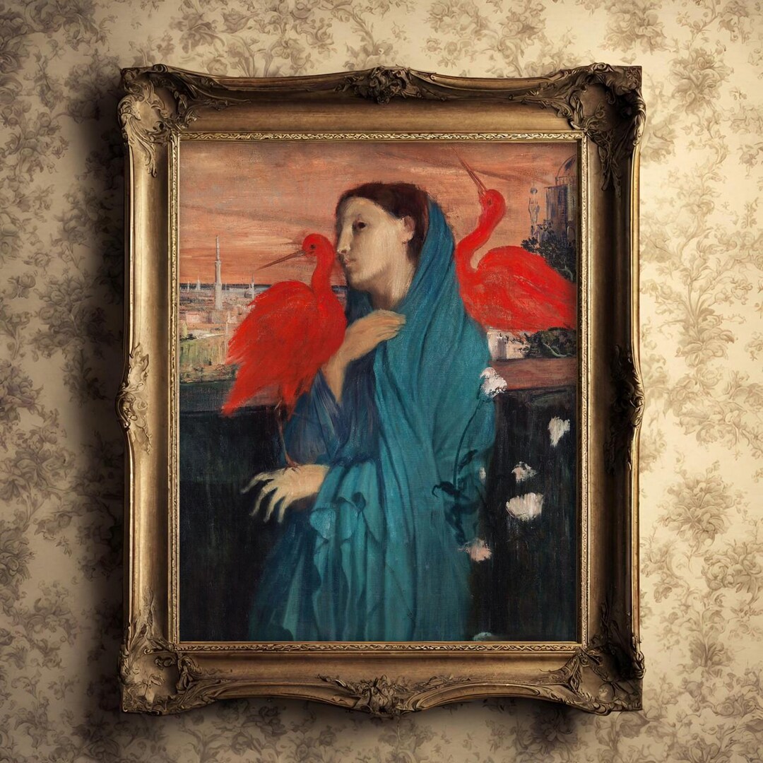Young Woman With Ibis, by Edgar Degas, Circa 1860 | Antique Fine Art ...