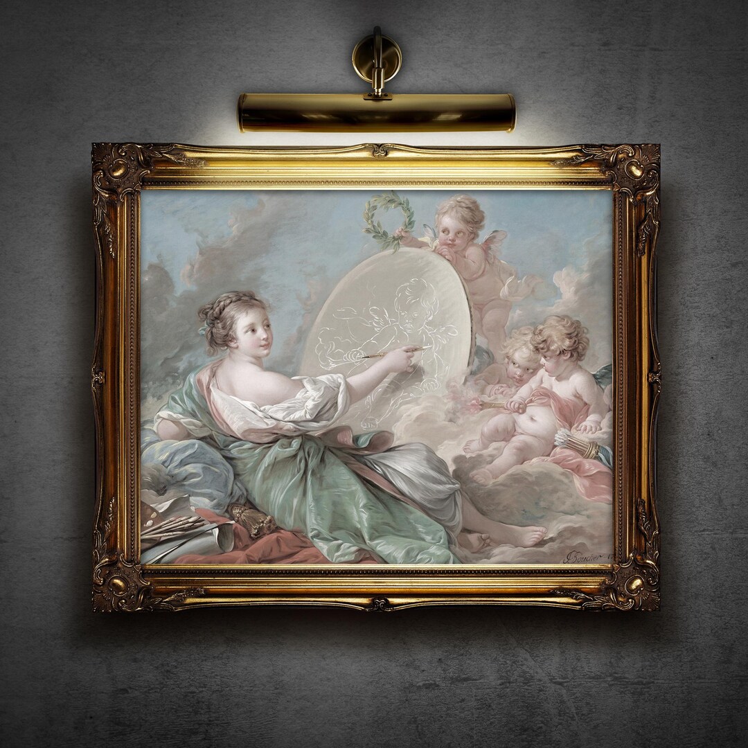 Allegory of Painting, by Francois Boucher, Circa 1765 | Antique ...
