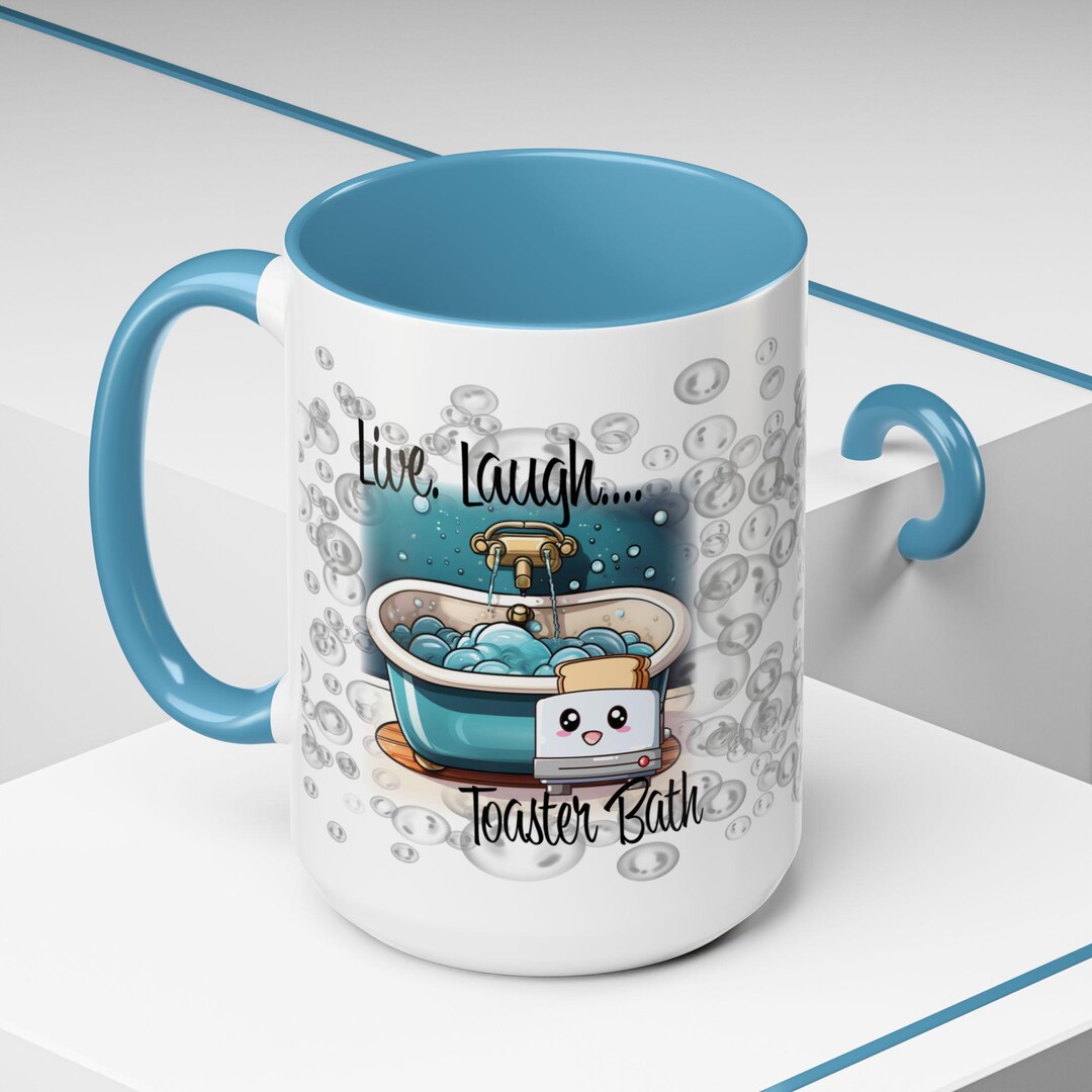 Dark Humor Live Laugh Toaster Bath Accent Coffee Mug, Funny 15oz Mug ...