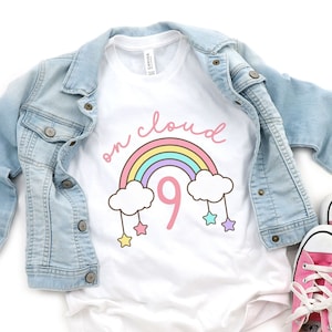 On Cloud 9 Birthday Shirt 9th Birthday Shirts 9th Birthday Tshirts Nine ...