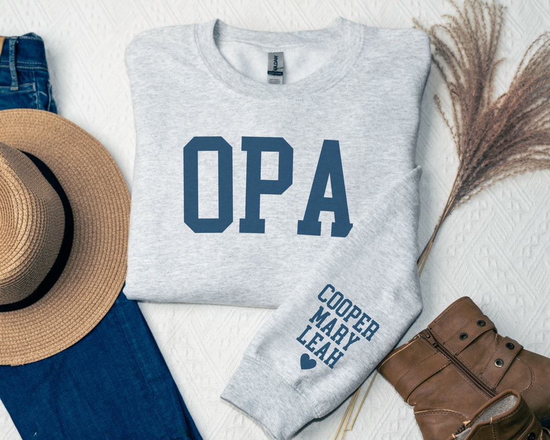 Opa Sweatshirt With Grandkids Names Personalized Opa Gift Promoted to ...