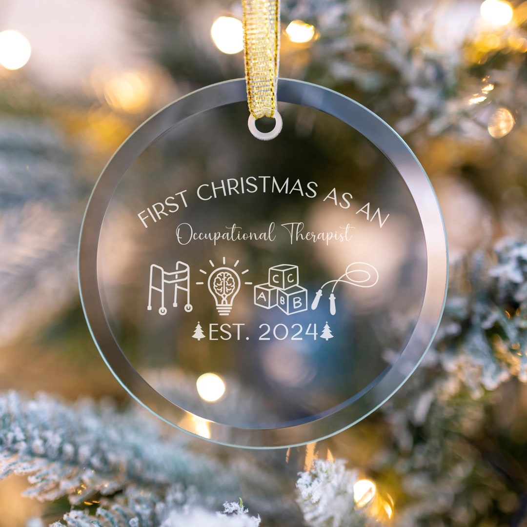 Personalized Occupational Therapist Glass Ornament Custom Occupational ...