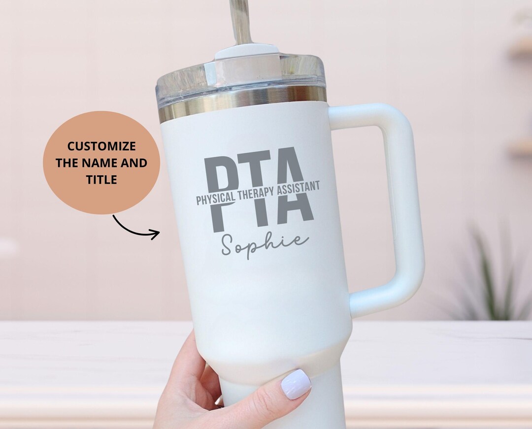 Personalized PTA 40oz Tumbler Physical Therapy Assistant Travel Mug ...