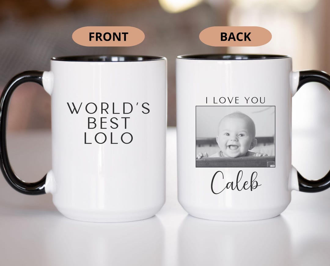 Personalized Photo Lolo Mug Lolo Gifts Promoted to Grandpa Coffee Mug ...