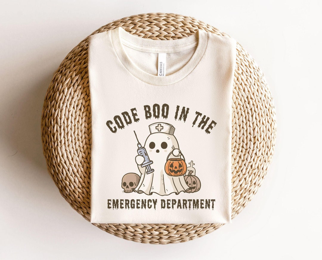 Halloween Ghosts Emergency Department Shirt Halloween ER Nurse Tshirt ...