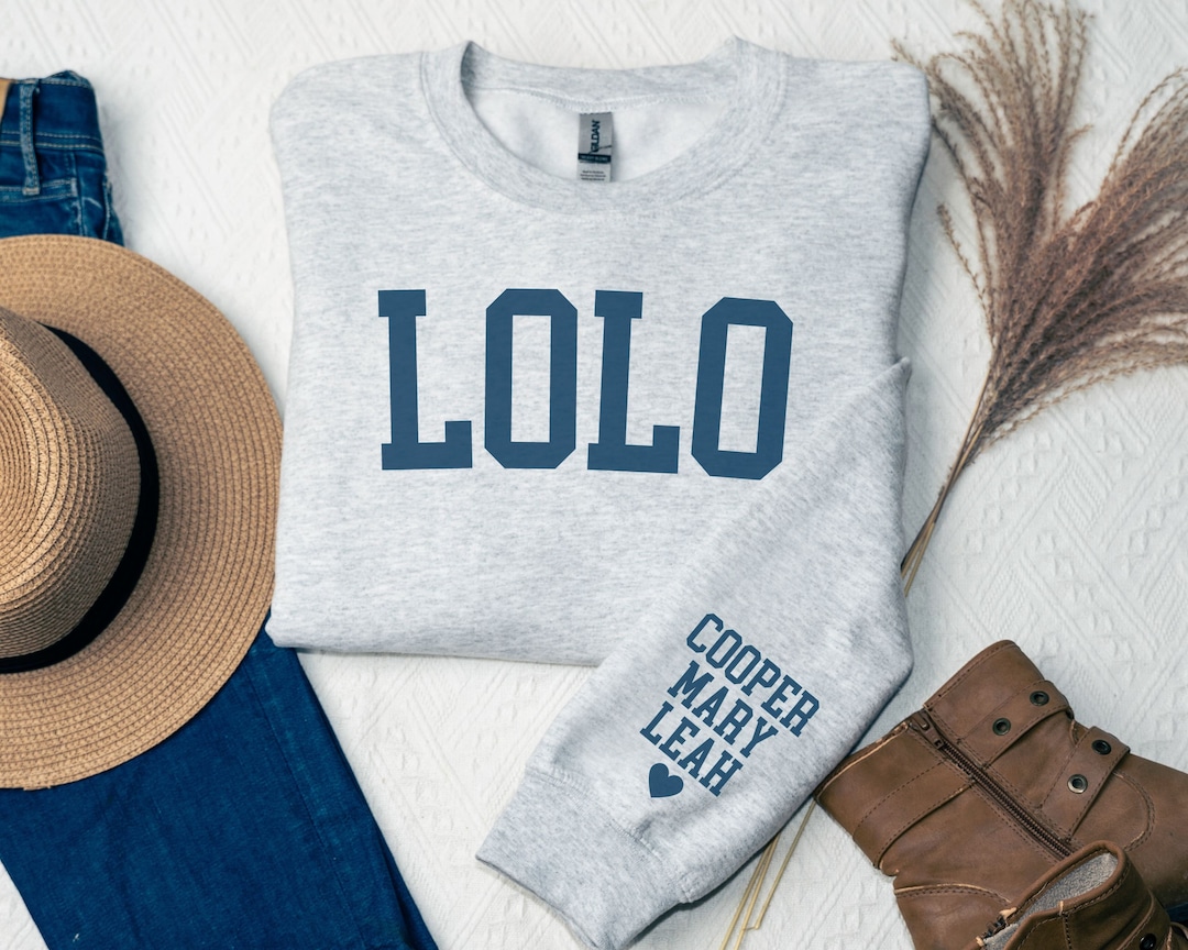 Lolo Sweatshirt With Grandkids Names Personalized Lolo Gift Promoted to ...