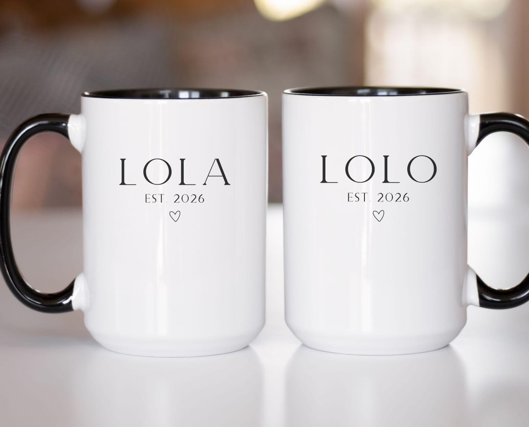 Personalized Lola and Lolo Mugs New Grandparents Gifts Promoted to ...
