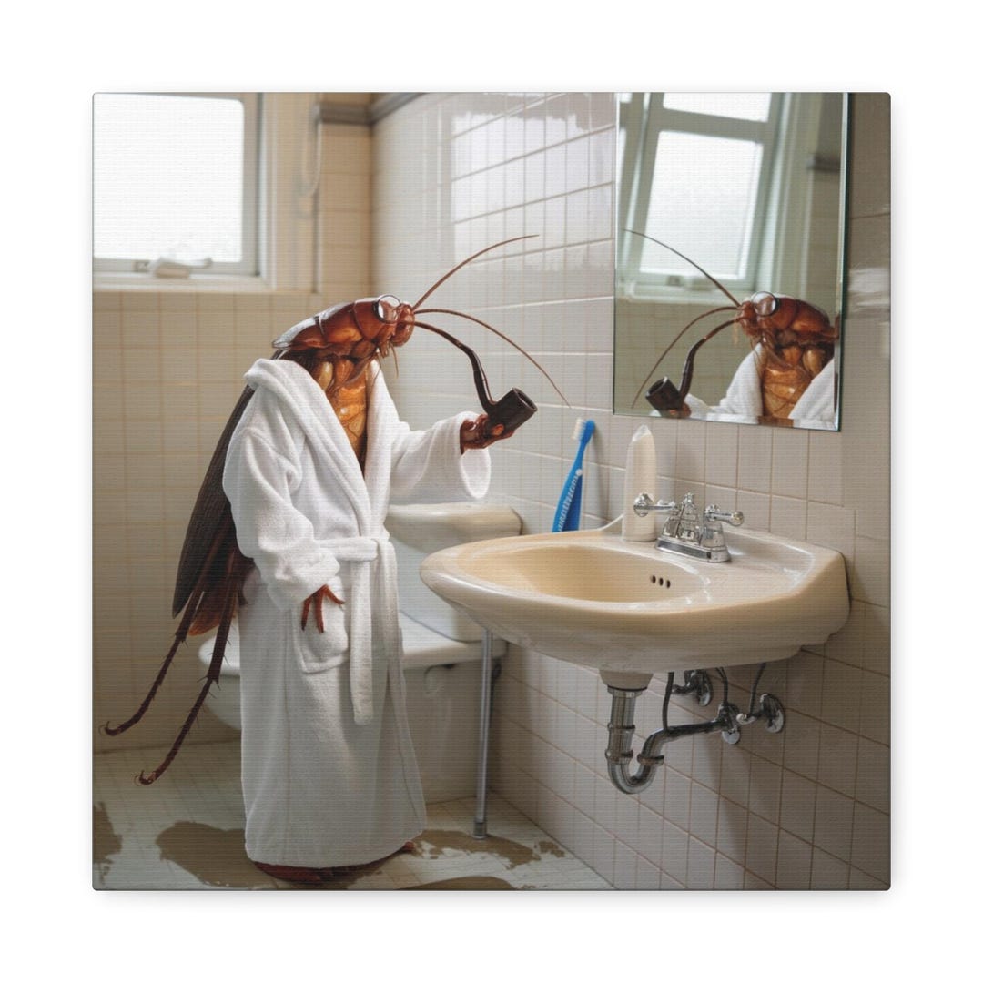 Funny Cockroach Bathroom Wall Art - Etsy