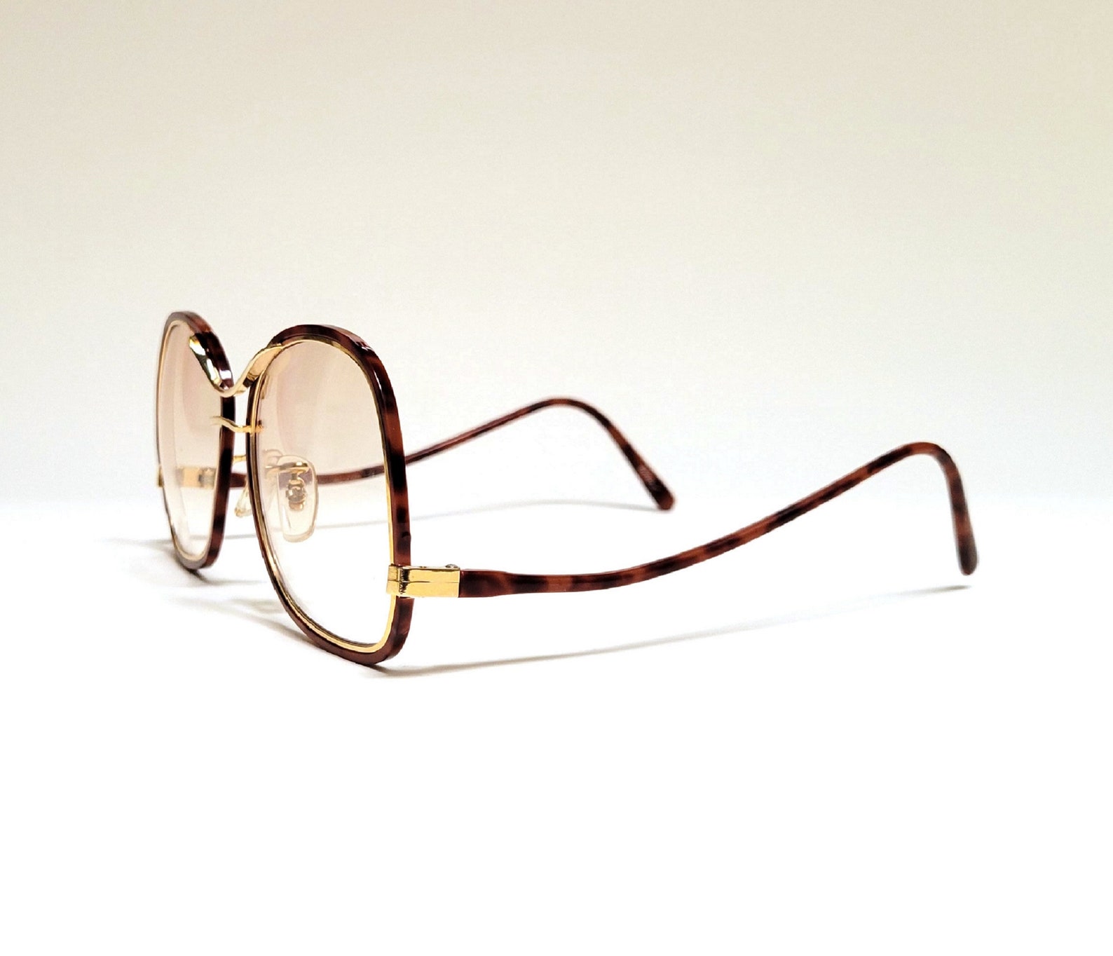 Vintage Tura 1980s Double Bridge Gold and Tortoise Shell Eyeglasses - Etsy