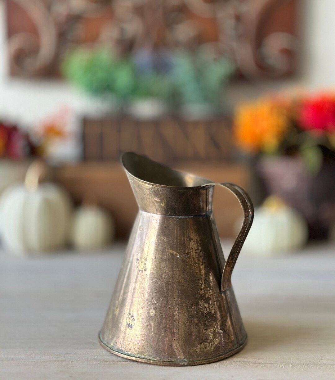 Brass Farmhouse Pitcher - Etsy