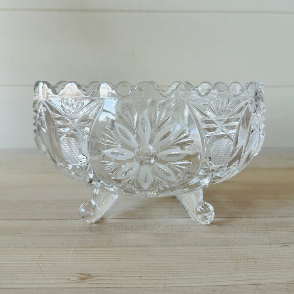 Cut Glass Candy Dish - Etsy
