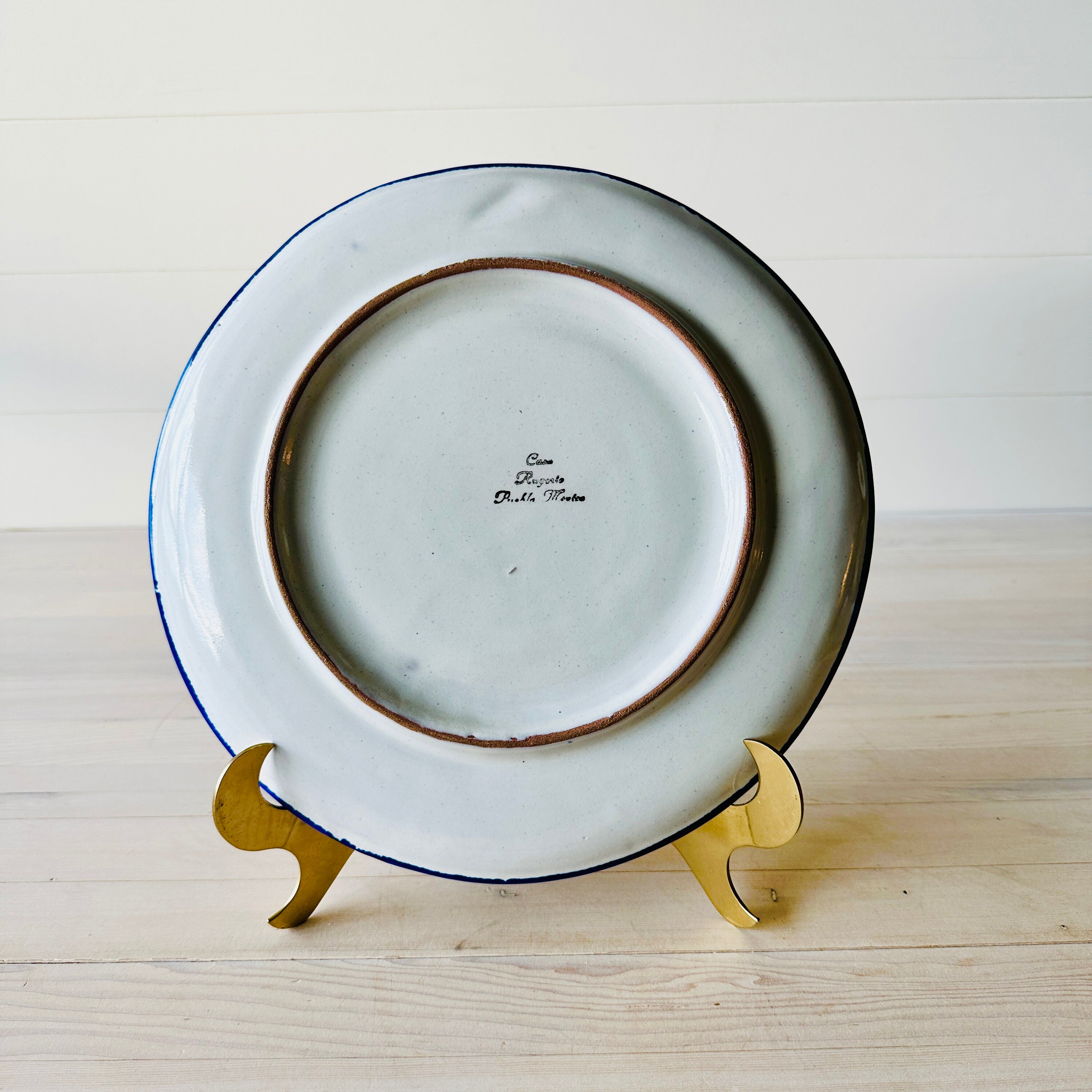 10.5 Blue and White Casa Rugerio Puebla Mexico Plate - Etsy